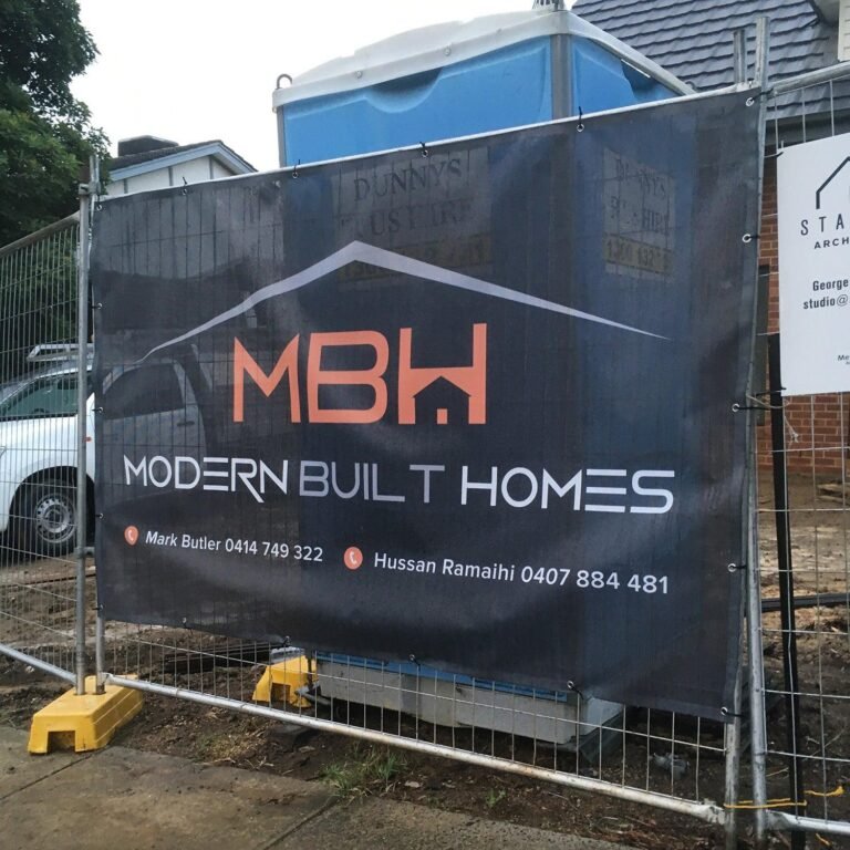 temporary fence signage